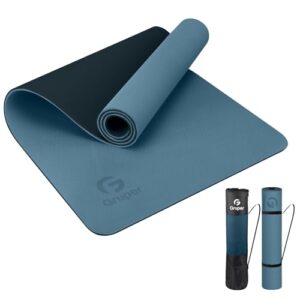 gruper yoga mat non slip, eco friendly fitness exercise mat with carrying strap,pro yoga mats for women,workout mats for home, pilates and floor exercises