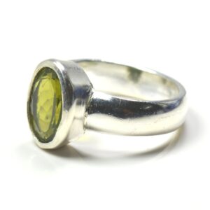 Gemsonclick Natural Peridot Sterling Silver Ring 2 Ct Chakra Healing Gemstone Size 5,6,7,8,9,10,11,12,13