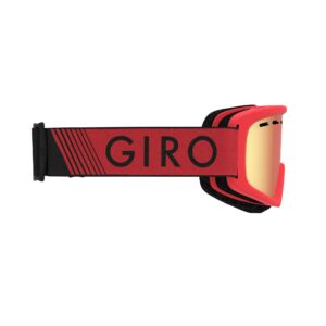 Giro Rev Youth Snow Goggles - Red/Black Zoom Strap with Amber Scarlet Lens (2020)