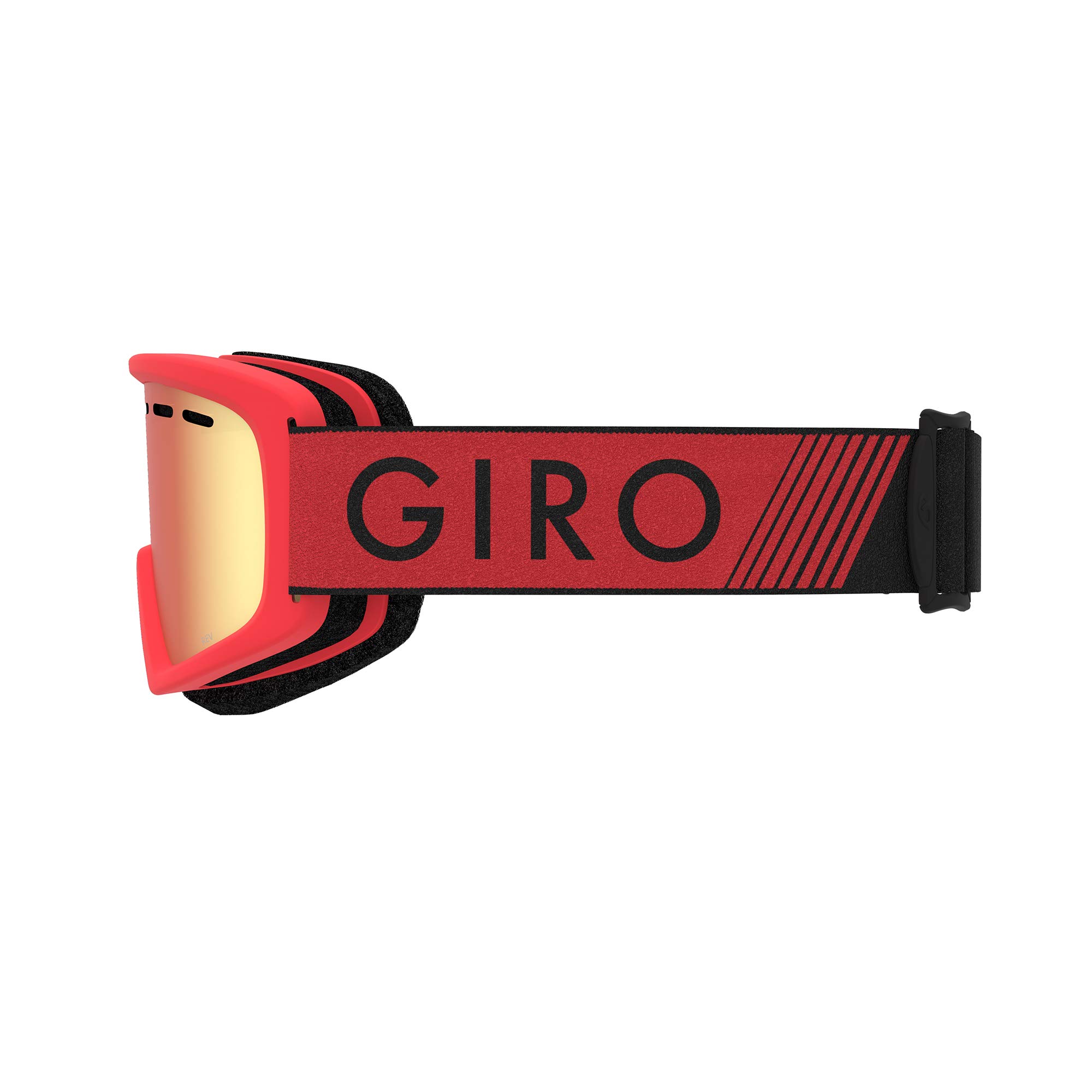 Giro Rev Youth Snow Goggles - Red/Black Zoom Strap with Amber Scarlet Lens (2020)