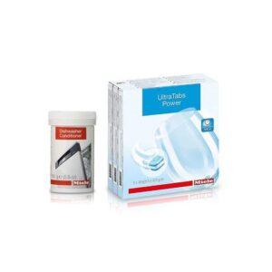 miele dishwasher bundle - dishwasher tabs (60 tabs) & dishwasher conditioner in powder form