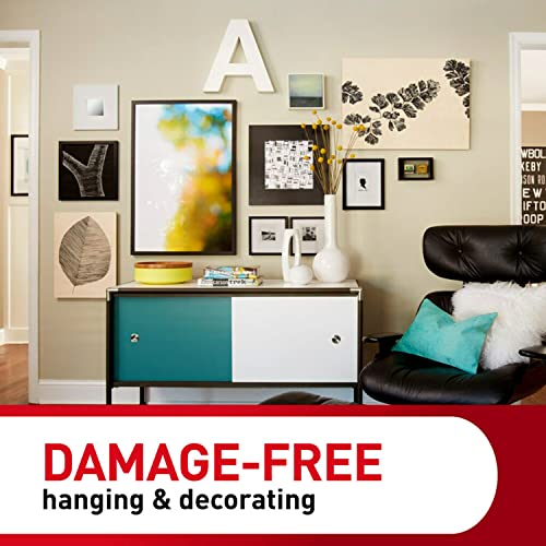 Command Medium and Large Picture Hanging Strips, Damage Free Hanging Picture Hangers, No Tools Wall Hanging Strips for Living Spaces, White, 8 Medium Pairs and 8 Large Pairs