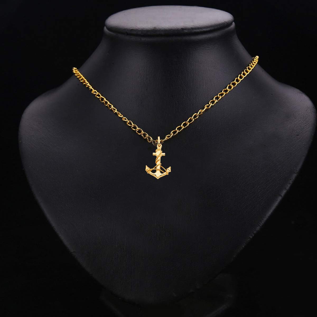 14k Yellow Gold Anchor Pendant