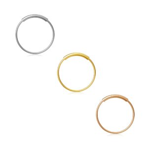 nzdlm nose rings hoop titanium nose ring body piercing round set jewelry for women 8mm