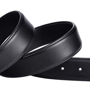 Weifert Men's Dress Belt Black Leather Belts for Jeans (30-32, Black2)