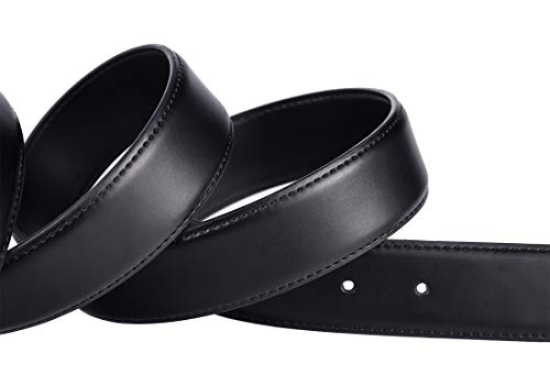 Weifert Men's Dress Belt Black Leather Belts for Jeans (30-32, Black2)