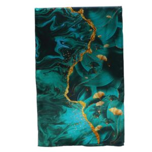 Women's Pure Mulberry Silk Scarf Floral Print Satin Long Scarf Wrap Shawl (mzyy05)