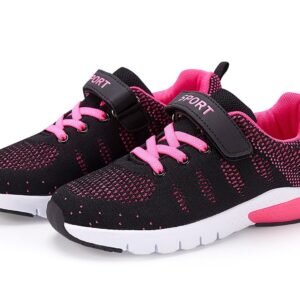 MAYZERO Kids Tennis Shoes Breathable Athletic Shoes Lightweight Walking Running Shoes Fashion Sneakers for Boys and Girls Rose