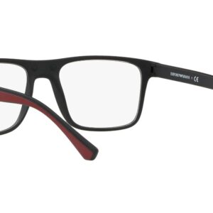 Emporio Armani Men's EA4115F Low Bridge Fit Prescription Eyewear Frames with Two Interchangeable Sun Clip-Ons Rectangular, Matte Black/Clear/Grey/Mirrored, 54 mm