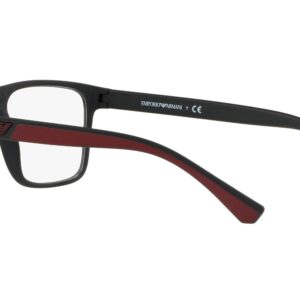 Emporio Armani Men's EA4115F Low Bridge Fit Prescription Eyewear Frames with Two Interchangeable Sun Clip-Ons Rectangular, Matte Black/Clear/Grey/Mirrored, 54 mm