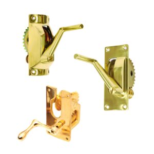 Vermont Tennis Post Winder Mechanism & Handle [3 Styles] | Premium Brass – Square & Round Tennis Posts (Large Round)