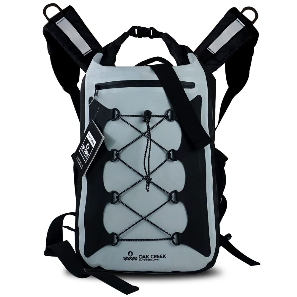 Oak Creek Canyon Falls 30L Dry Bag Backpack. Premium Waterproof Backpack with Padded Shoulder Straps. PVC Construction. Keep Your Gear Dry