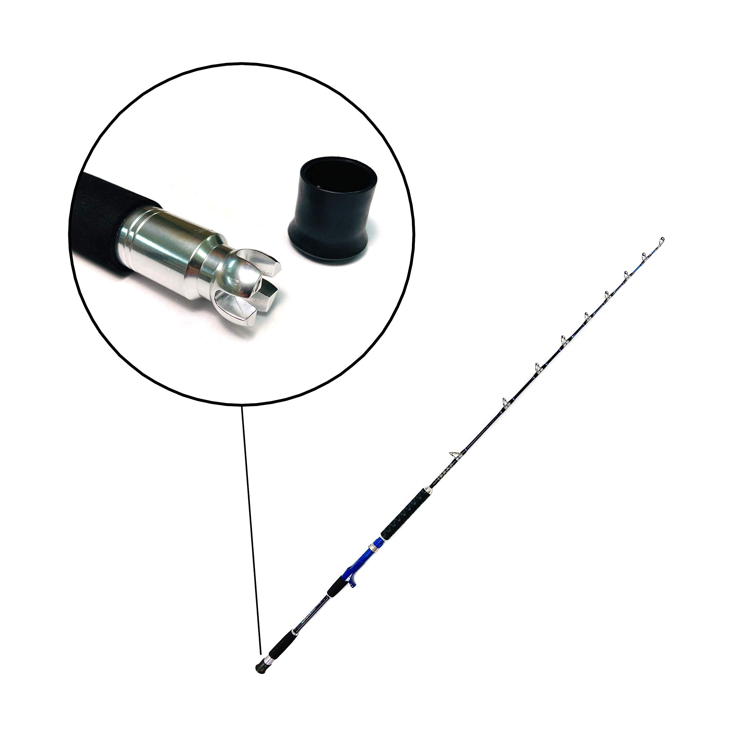 EatMyTackle Pro Jigging Rod | Saltwater Fishing Rod (30-50lb. Fast Action, 2pc)