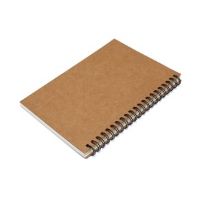 TWONE 3 Packs Soft Cover Notebook with Lined Paper Brown Spiral Notebooks with 100 Ruled Pages 50 Sheets Memo Notepads for Home School Travel, 8.25 x 5.55 inch