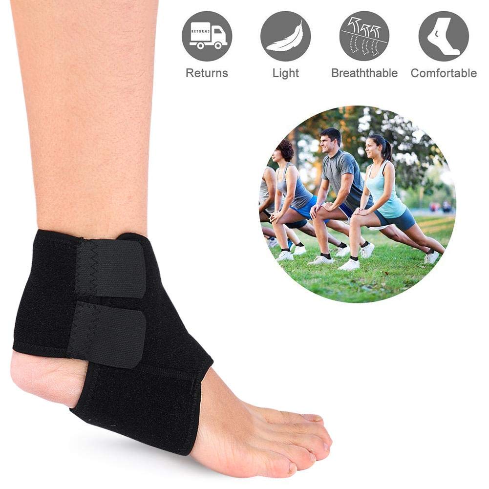 ZJchao Ankle Support Brace Strap 1 Pair,Adjustable Stabilizers for Sport & Warm Ankle Foot Sleeve Plantar with Plantar Fasciitis Foot Socks for Ankle Strain Sprains Fatigue Sprain