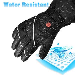 SNOW DEER Upgraded Heated Gloves Men Women,Ski Motorcycle Electric Battery Mittens Gloves