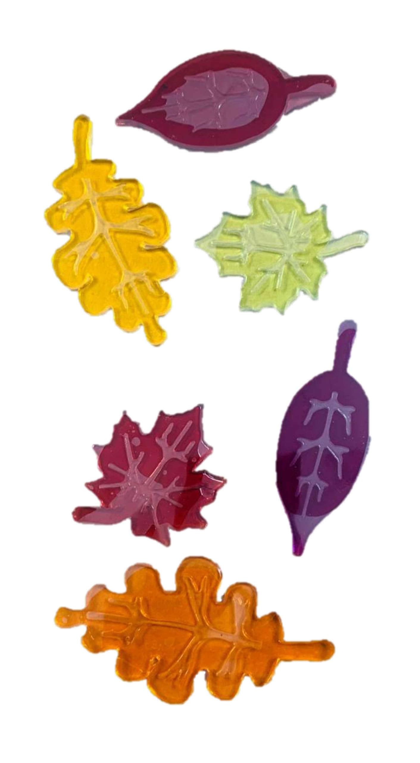 Celebrate It Give Thanks Reusable Gel Window Clings ~ Multicolor Fall Leaves (6 Clings, 1 Sheet; Size B)