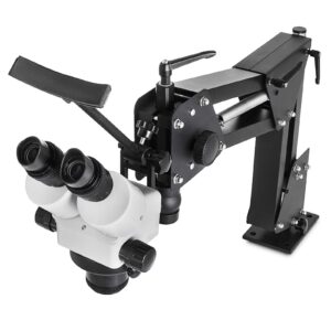 vevor micro inlaid mirror multi-directional microscope with spring bracket 7x-45x multi-directional micro-setting microscope microscope gem diamond setting machine with stand jewelry tools