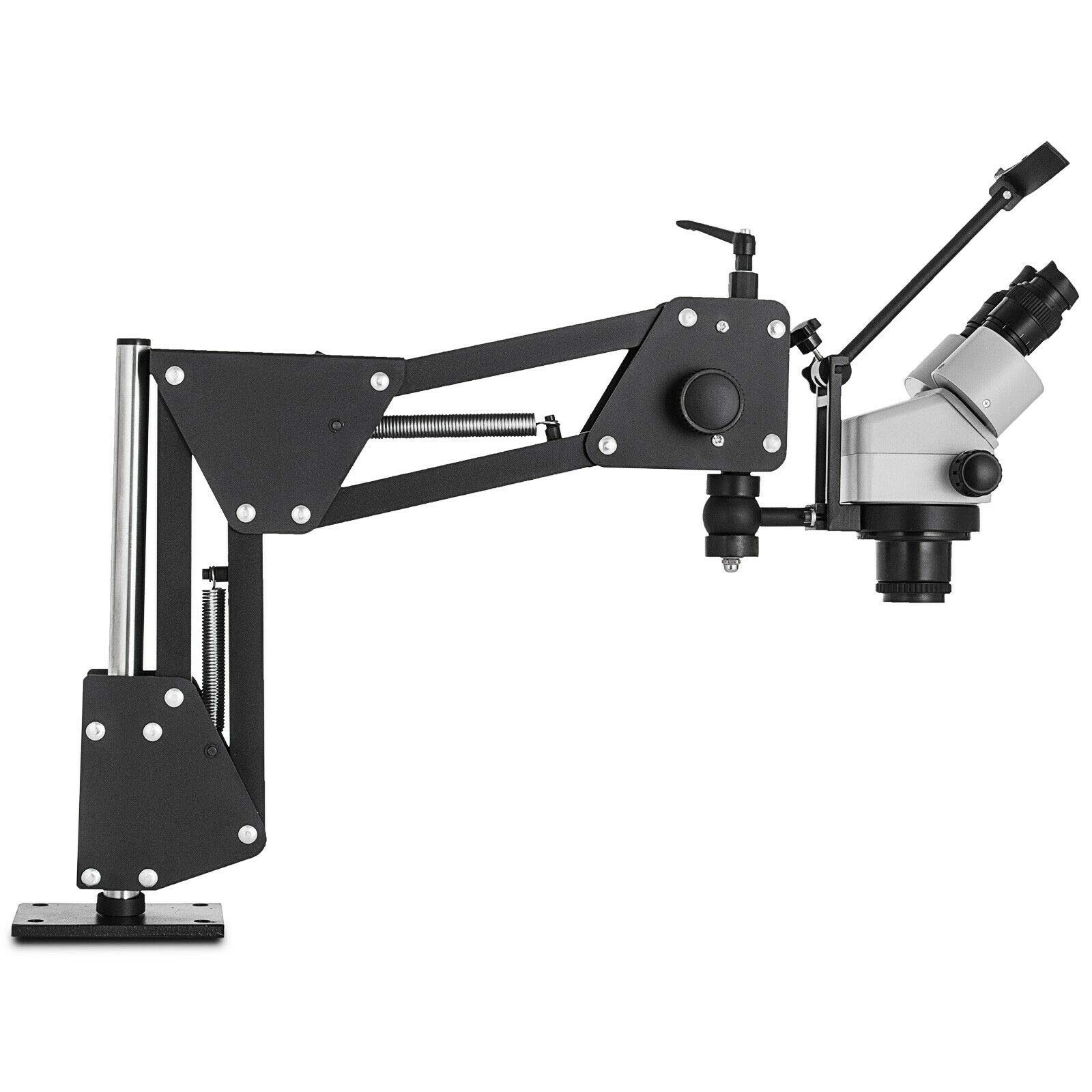 VEVOR Micro Inlaid Mirror Multi-Directional Microscope with Spring Bracket 7X-45X Multi-Directional Micro-Setting Microscope Microscope Gem Diamond Setting Machine with Stand Jewelry Tools