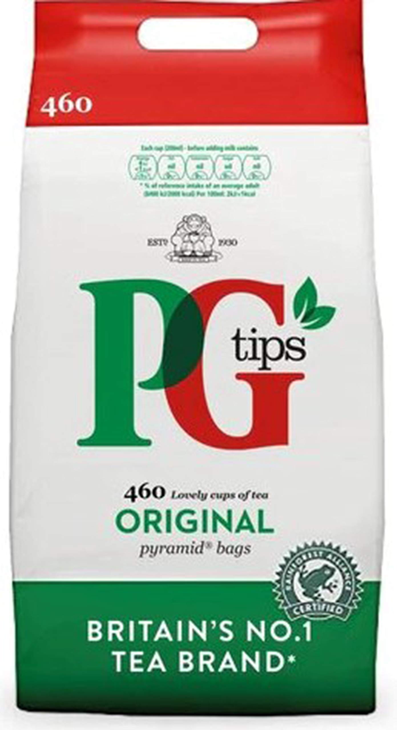 PG Tips Original Pyramid Tea Bags (Pack of 1, Total 460 Tea Bags)