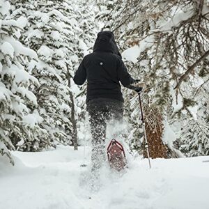 Yukon Charlie's Advanced Float Women's Snowshoe Kit, 8-inch x 25-inch, Includes Snowshoes, Trekking Poles and Travel Bag