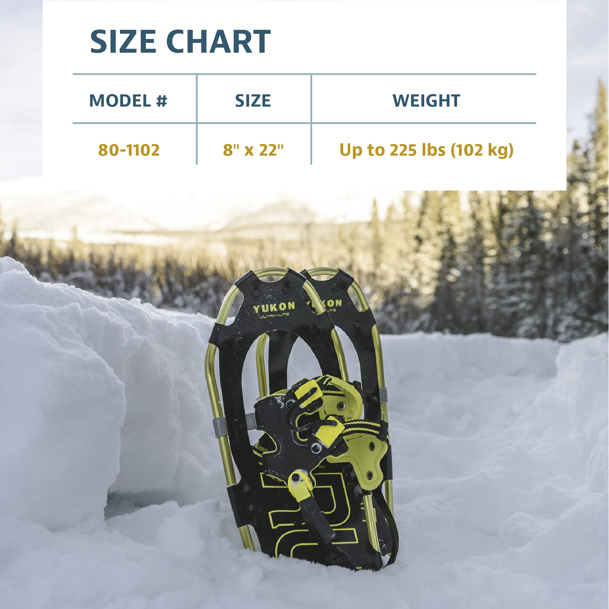 Yukon Charlie's Run Ultra-Lite Snowshoe 8-inch x 22-inch Designed for Running