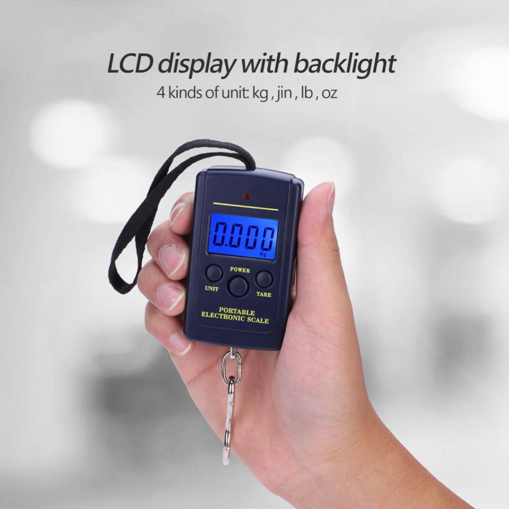 Fishing Scale, Portable Electronic Balance Digital Hook Hanging LCD Display Portable Scale