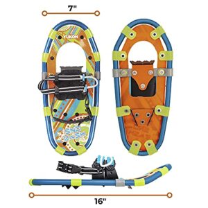 Yukon Charlie's Yukon SNO-Bash Kids Snowshoe and Trekking Pole Kit - for Boys and Girls up to 100lbs