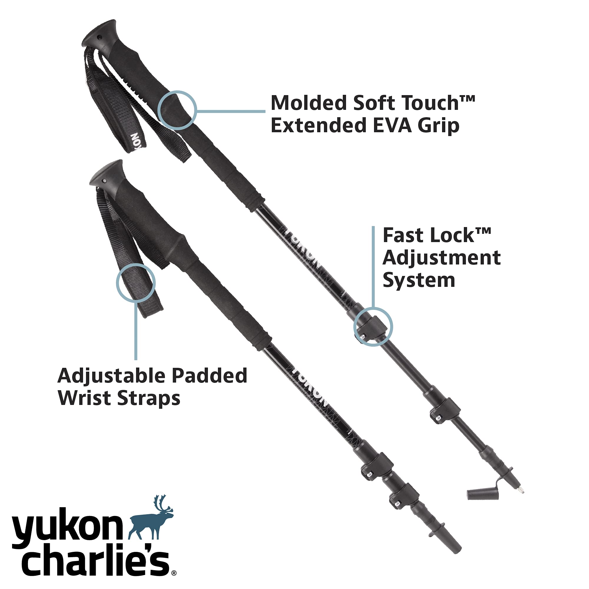 Yukon Elite Trekking Pole, Black, 83-0149