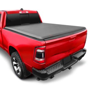 maxmate soft roll-up truck bed tonneau cover compatible with 2019-2024 ram 1500 new body (not fit 19-24 classic) | 5'7" (67") bed | tcd169046