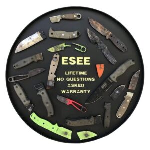 ESEE Knives, Neck Knife Fixed Blade, 2.875" 1095 Carbon Blade, Black Oxide Coating, Micarta Handle, Sheath