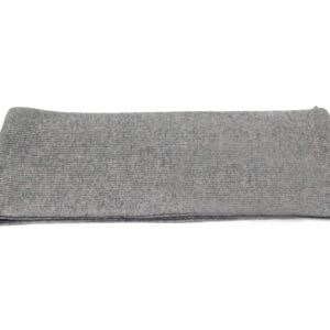 State Cashmere Unisex Ribbed Knit Scarf Made with 100% Pure Inner Mongolian Cashmere - Elegant, Soft, & Versatile - Ultra Warm Winter Accessories - (Pale Charcoal, 70"x7")