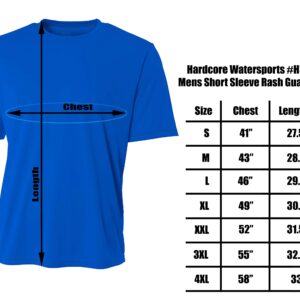 Hardcore Water Sports Mens Rash Guard Surf Swimwear Swim Shirt SPF Sun Protection Loose Fit Fitting