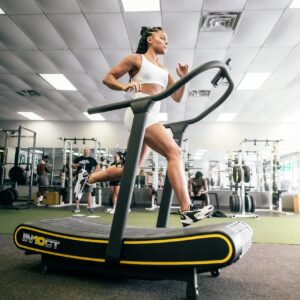 IN10CT (Intensity) Health Runner Curved Manual Treadmill - Non Motorized Treadmill with Curved Running Platform