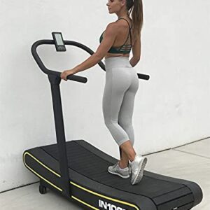 IN10CT (Intensity) Health Runner Curved Manual Treadmill - Non Motorized Treadmill with Curved Running Platform