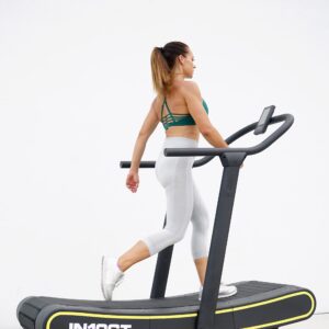 IN10CT (Intensity) Health Runner Curved Manual Treadmill - Non Motorized Treadmill with Curved Running Platform