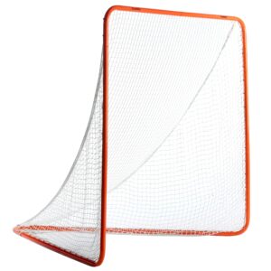 franklin sports official size lacrosse goal - portable steel backyard lacrosse net for kids + adults - lacrosse training equipment - 72" x 72"