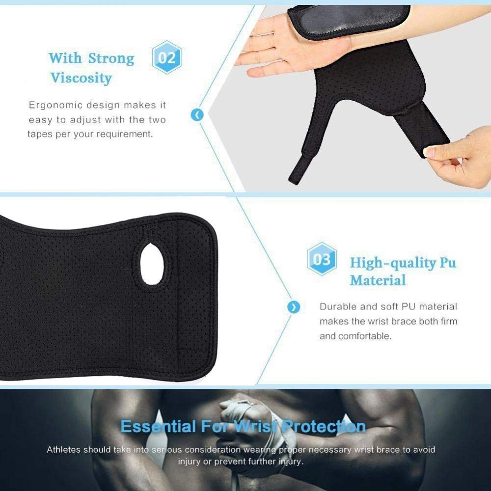 Walfront Wrist Brace Left Hand Adjustable Wrist Splint Brace Carpal Tunnel Breathable Neoprene Night Sleep Splint Brace 9'' Wrist Belt Band for Workout Fitness Injury Recovery Prevention