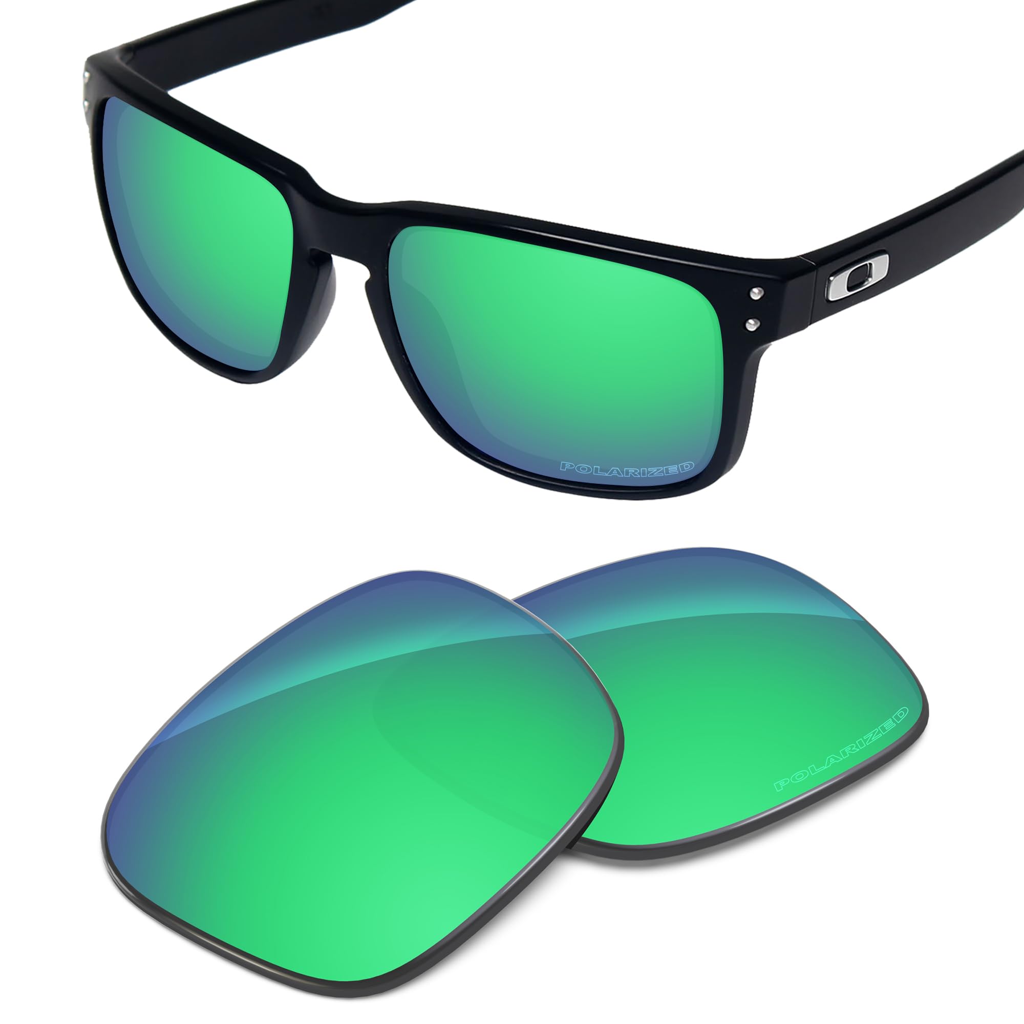 Tintart Performance Replacement Lenses Compatible with Oakley Holbrook XL OO9417 Polarized Etched-Emerald Green