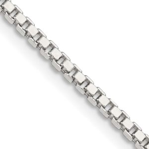 IceCarats 925 Sterling Silver 2mm Box Link Chain Necklace 24 inch