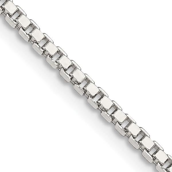 IceCarats 925 Sterling Silver 2mm Box Link Chain Necklace 24 inch