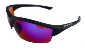 blublocker black stinger polarized with blue mirror lens - 4214k