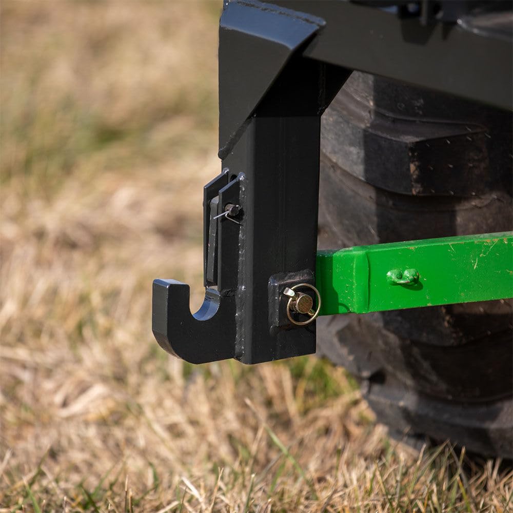 Titan Attachments 3 Point Quick Hitch Adaption to Category 1 Tractors, 3000 LB Lifting Capacity, 27.5" Between Lower Arms, 14.5" ~17.5" Level Adjustment, Black Finish