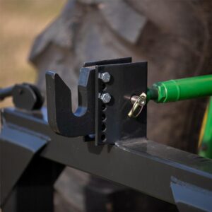 Titan Attachments 3 Point Quick Hitch Adaption to Category 1 Tractors, 3000 LB Lifting Capacity, 27.5" Between Lower Arms, 14.5" ~17.5" Level Adjustment, Black Finish