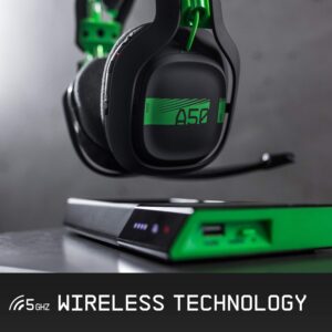 ASTRO Gaming A50 Wireless Dolby Gaming Headset - Black/Green - Xbox One + PC (Renewed)