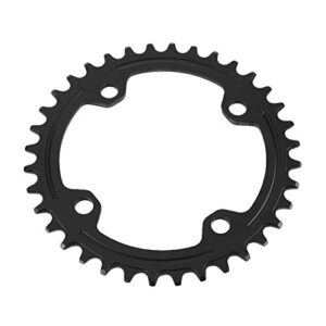 Alomejor Bike Chain Ring 32/34/36/38T BCD 104 Mountain Bike Steel Single Crank Chain Ring Repair Parts for Outdoor Cycling(38T Black)