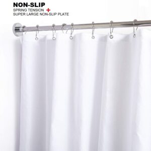 BRIOFOX Shower Curtain Rod 43-73 Inches, Never Rust and Non-Slip Spring Tension Rod for Bathroom, Polished 304 Stainless Steel