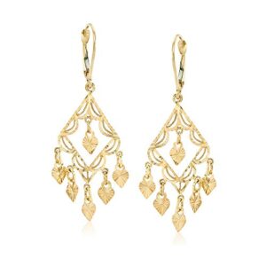 ross-simons 14kt yellow gold filigree chandelier earrings