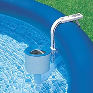 Intex Deluxe Wall Mounted Pool Surface Automatic Skimmer with Removable Strainer Basket for 800+ GPH Pumps, Above-Ground Pool Accessory, 2 Pack