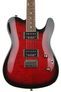 fender special edition custom telecaster fmt electric guitar, with 2-year warranty, black cherry burst, laurel fingerboard